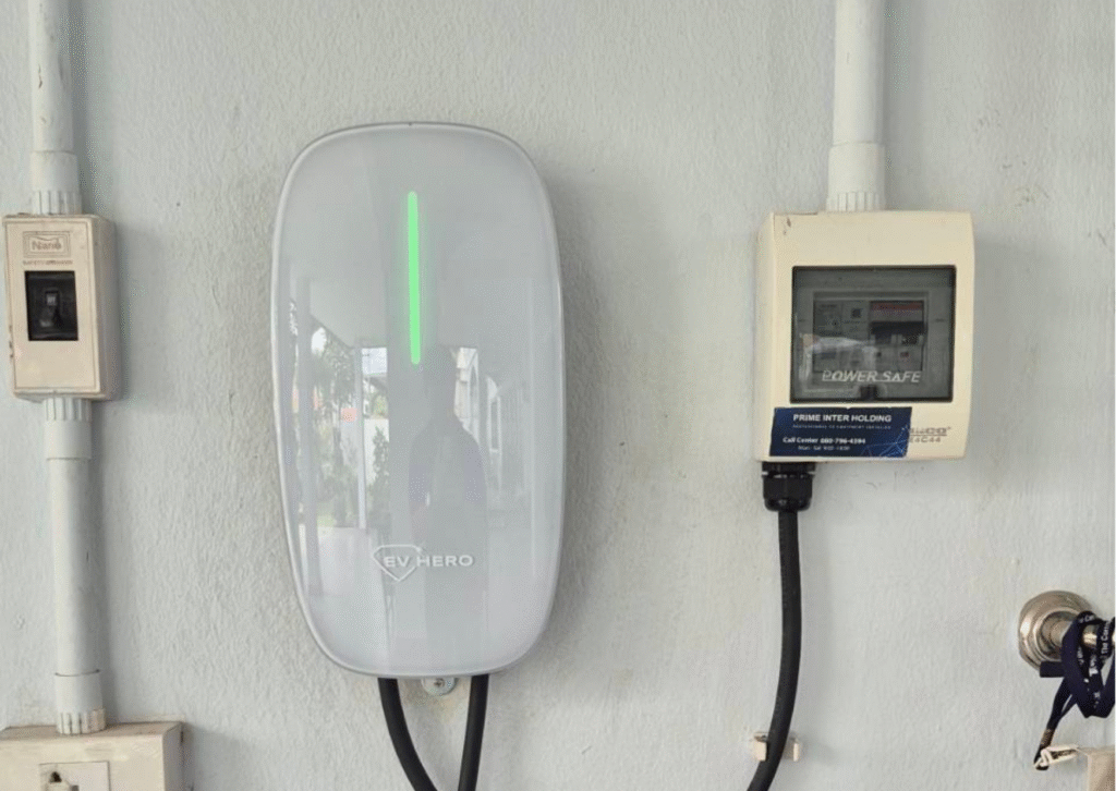 งานติดตั้ง Wall Charger Blizzard - รามอินทรา - EV HERO